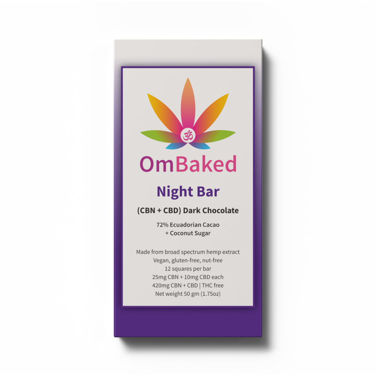 Chocolate, Night Bar - Broad Spectrum from OmBaked